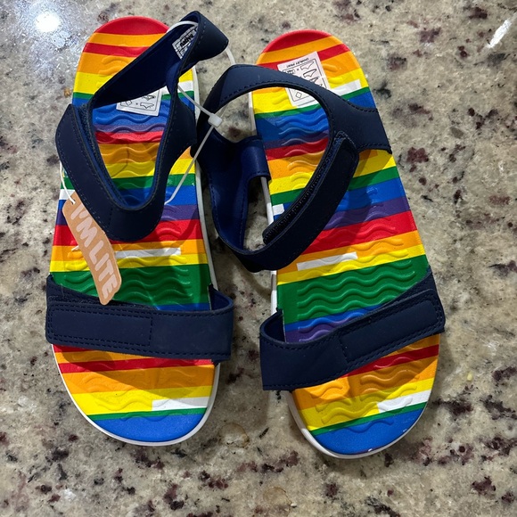 Native Shoes | Shoes | Native Charley Sandals Bluewhiterainbow Multi ...